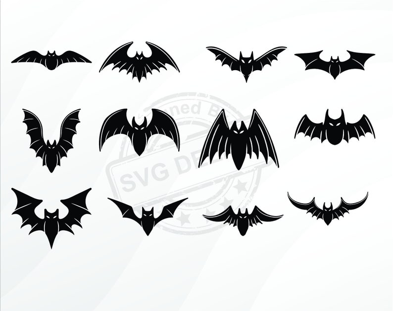 Bat Svg, Halloween Bat Svg Bundle, Halloween Design Svg, Flying Bat ...