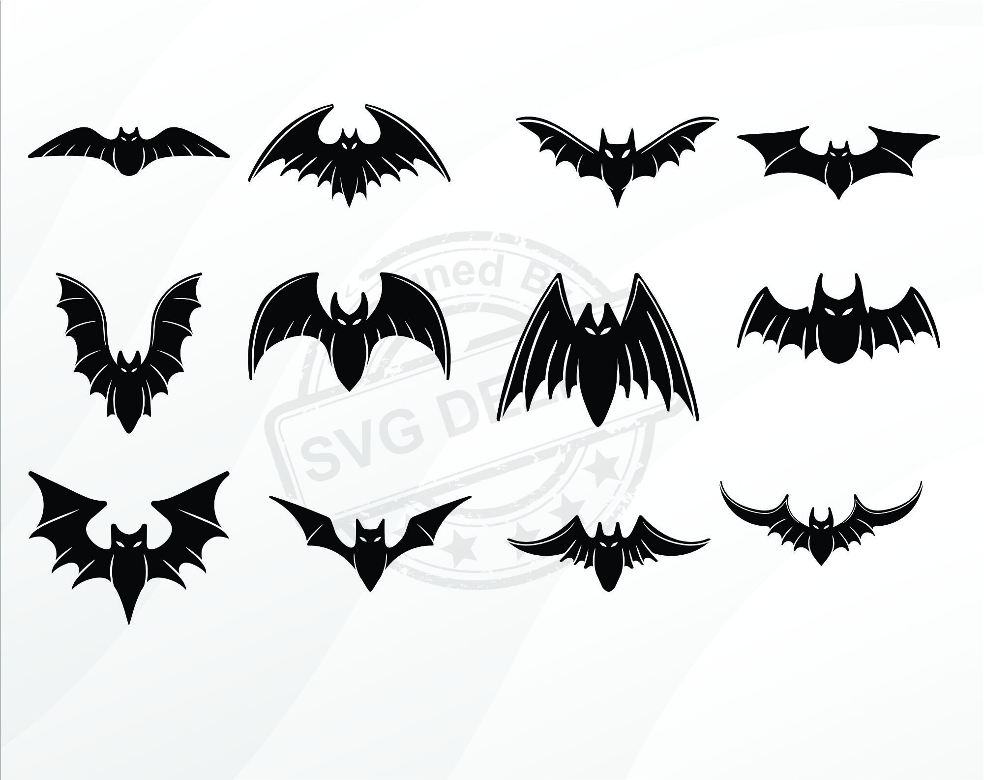 Bat Svg, Halloween Bat Svg Bundle, Halloween Design Svg, Flying Bat ...