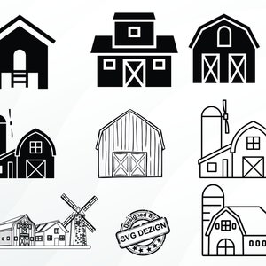 Barn Svg Bundle, Barn Form Cut File, Barn Farmhouse Svg, Barn House Svg ...