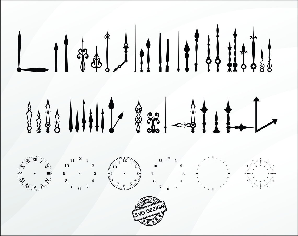 Clock Face SVG Bundle, Clock Face, Clock Face Clipart, Clock Face Cut ...