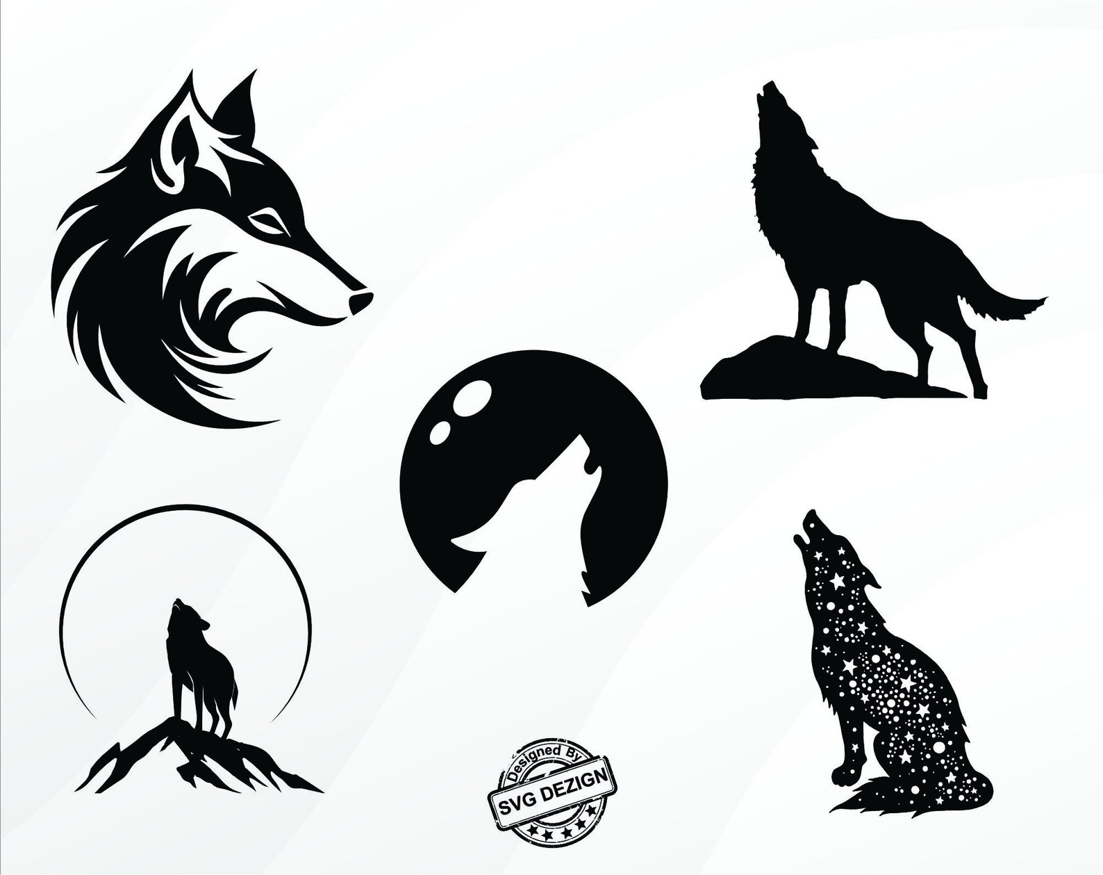 Wolf Howling Svg Bundle, Wolves Svg, Wolf Svg, Moon Wolf, Animal Svg ...