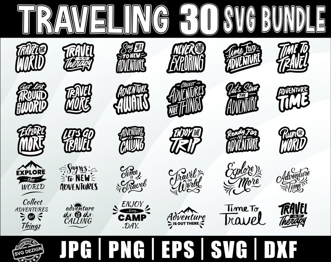 Travel SVG Bundle, Travel Quotes SVG Files, Adventure Svg, World Travel ...