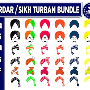 Traditional Sikh Turban Svg, Sikh Turban Svg, Sardar Turban Svg, Sikh ...