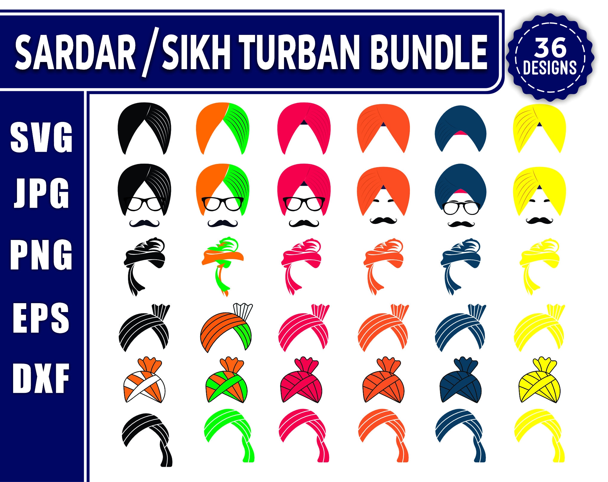 Traditional Sikh Turban Svg, Sikh Turban Svg, Sardar Turban Svg, Sikh ...