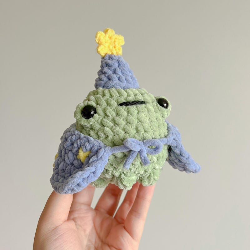Frog With Wizard Hat - Etsy