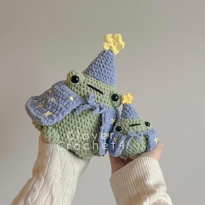 Jumbo Wizard Frog Crochet Pattern / Chunky Crochet Wizard Mage / US PDF ...