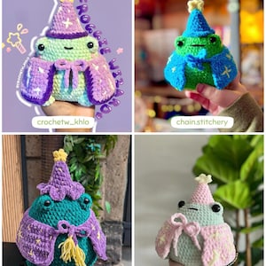 Jumbo Wizard Frog Crochet Pattern / Chunky Crochet Wizard Mage / US PDF ...