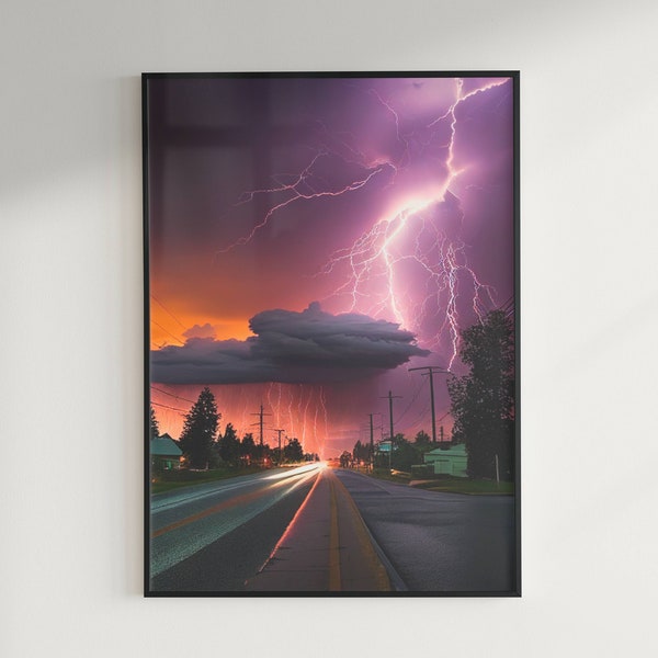Lightning Storm Art - Etsy