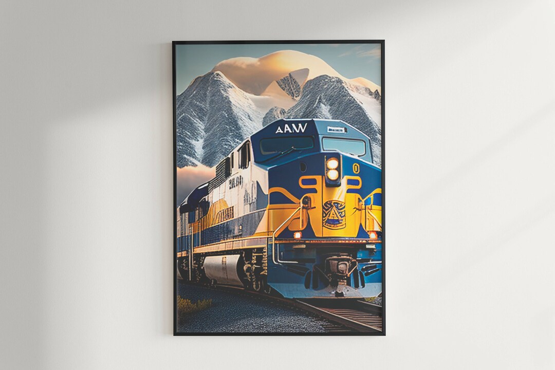 Wilderness Train Digital Printable Art Design Digital Prints Instant ...
