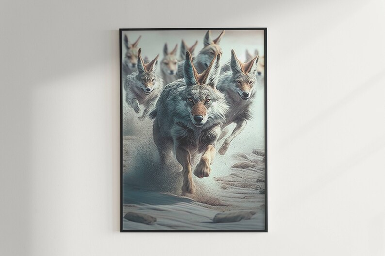 Bunny Wolf Pack Photo Digital Printable Art Design Digital - Etsy