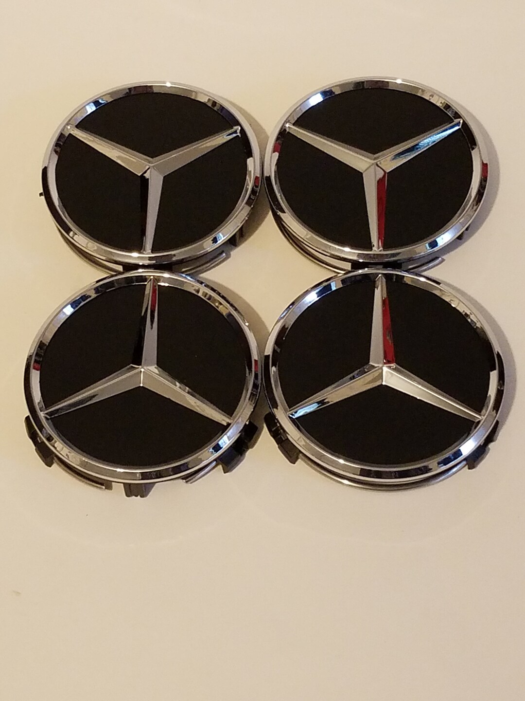 Matte Black Chrome Logo Mercedes AMG Star 75mm Wheel Center - Etsy