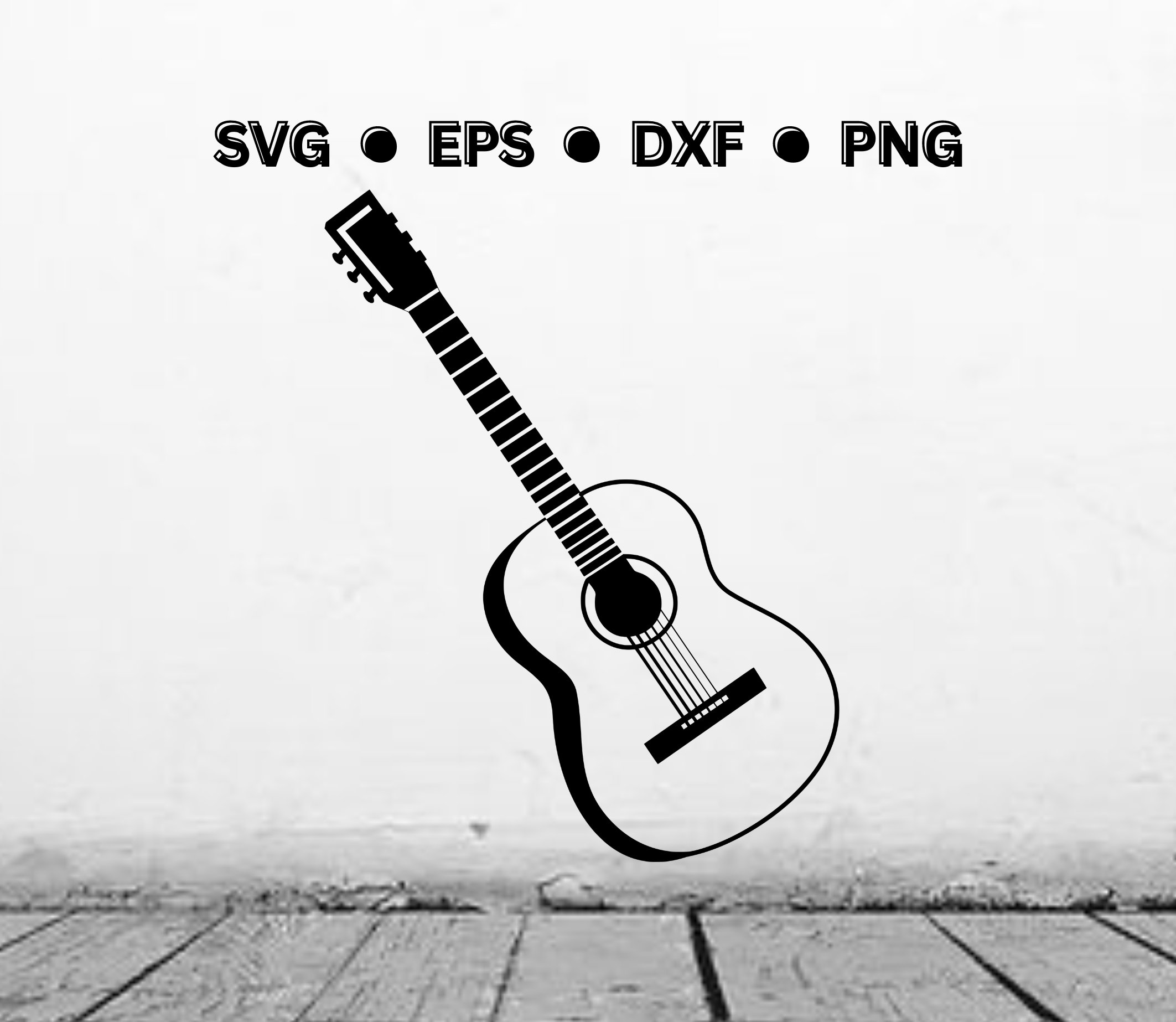 Acoustic Guitar SVG | Guitar Digital Vector File for Cricut | Guitar ...