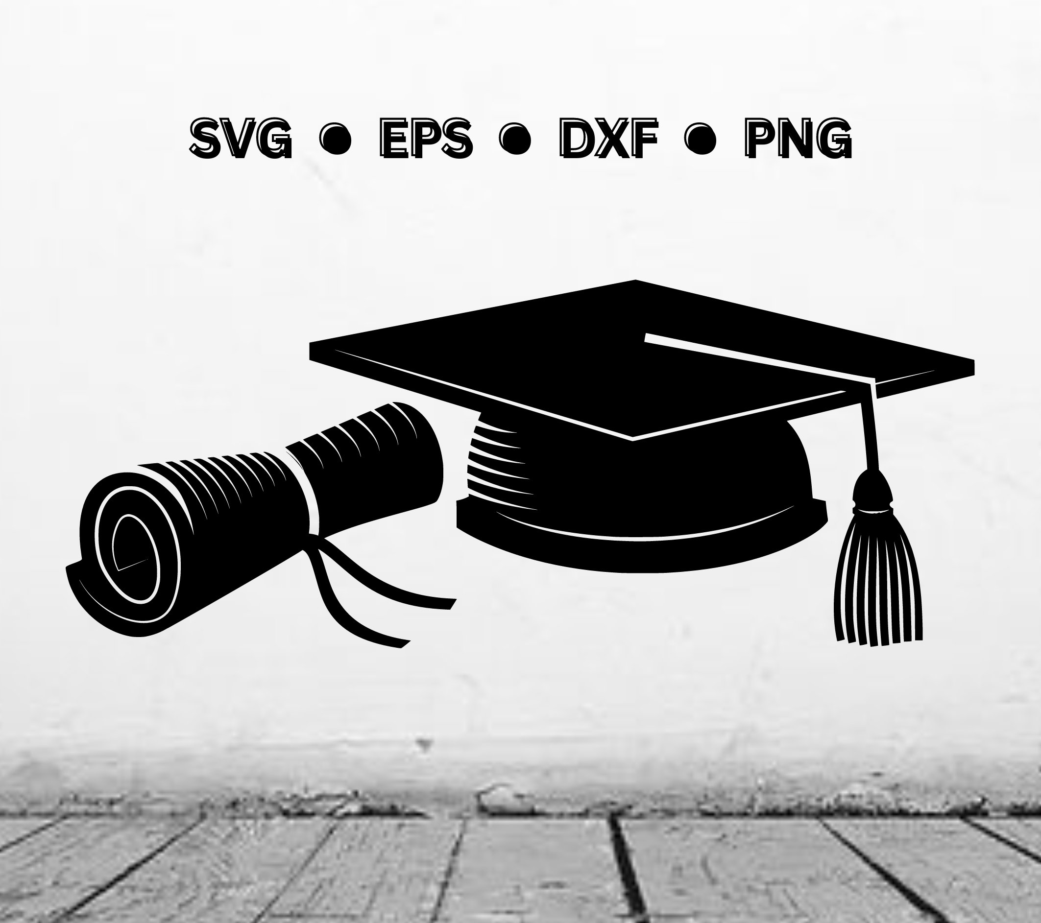 Graduation Cap SVG | Graduation Diploma SVG | Graduation Digital Vector ...