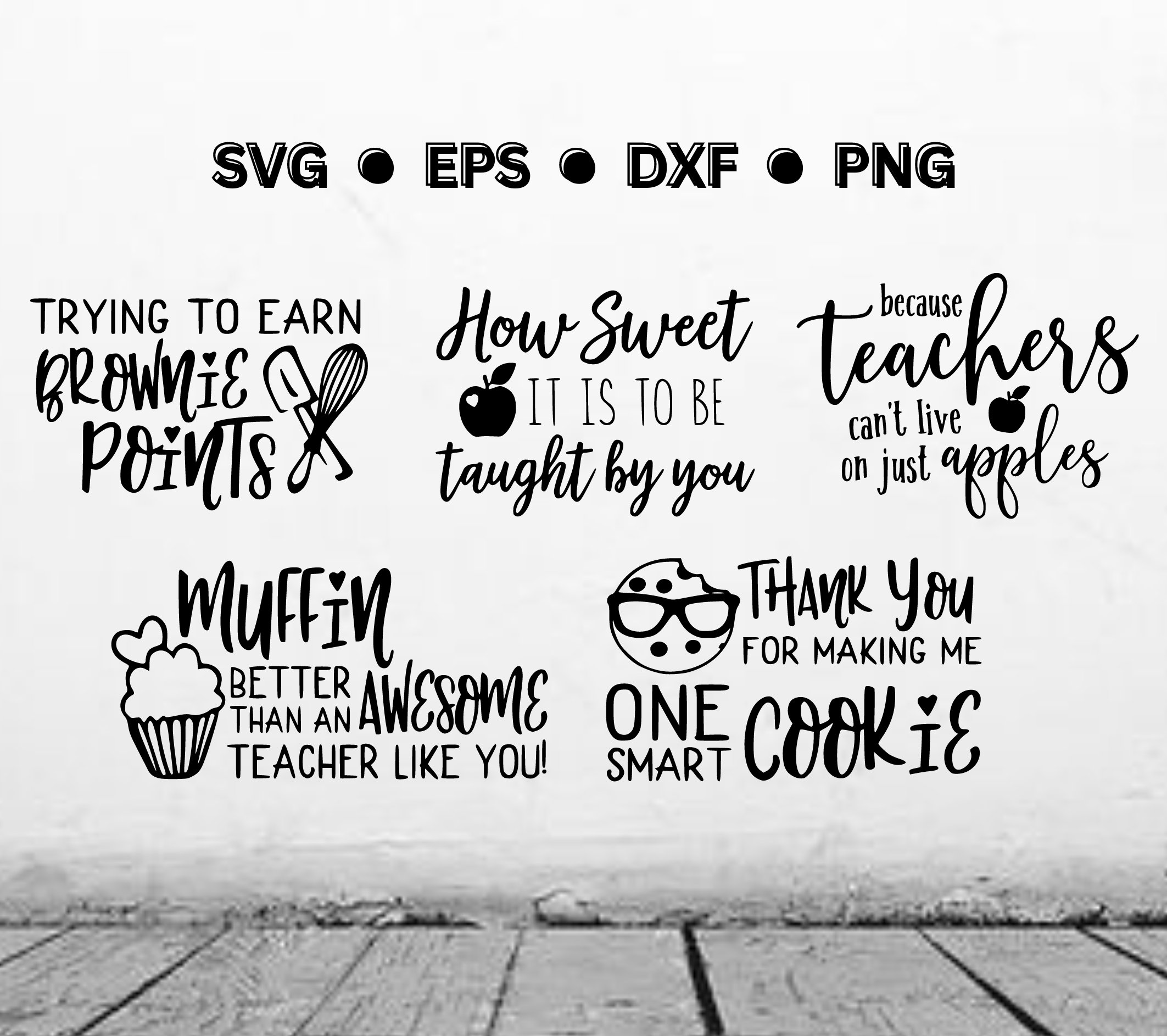 Teacher SVG | Teacher Appreciation Bundle | Teacher Food Puns | Thank ...