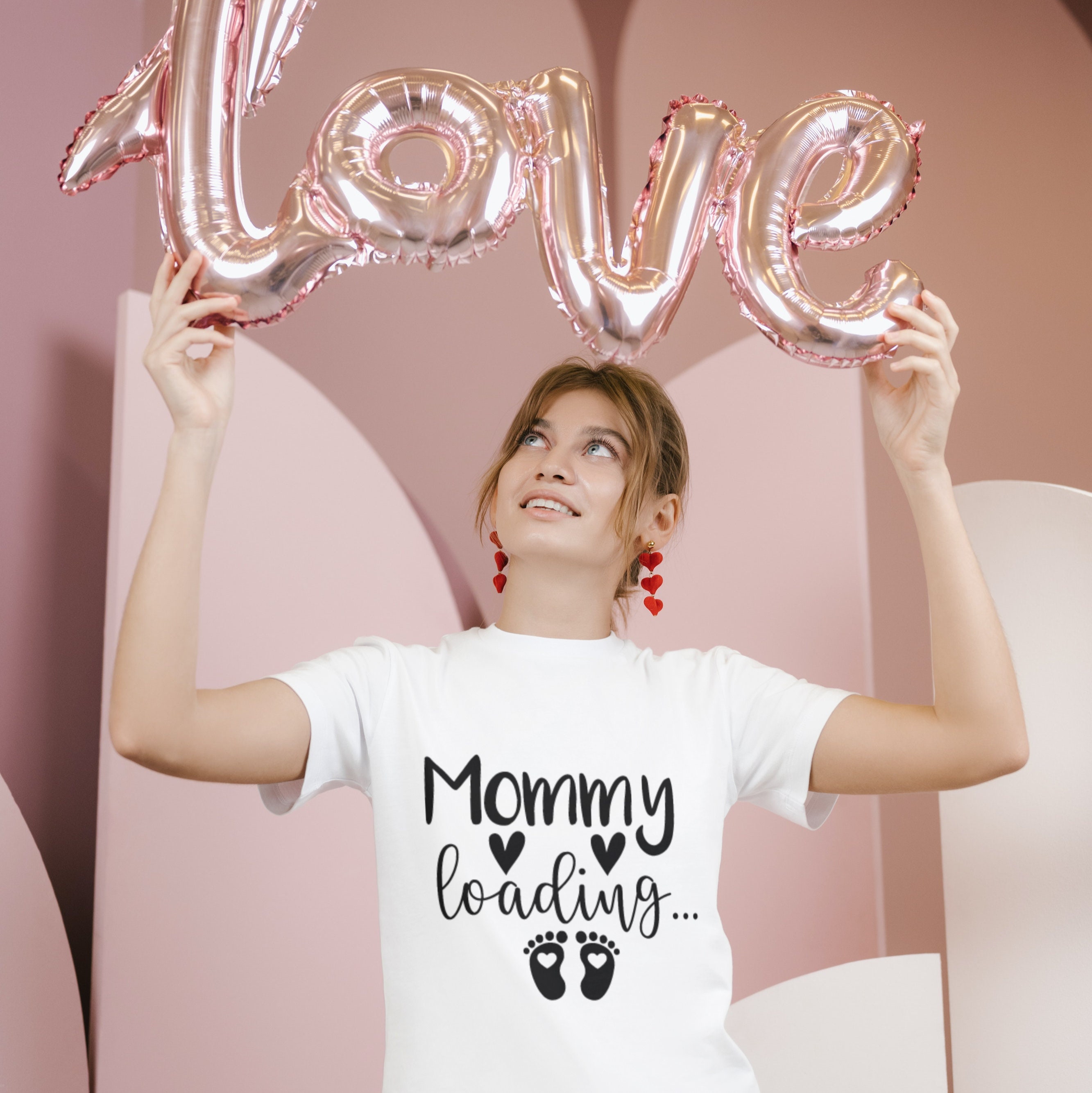 Mommy Loading SVG | Mom to Be PNG | Pregnancy Announcement Shirt ...