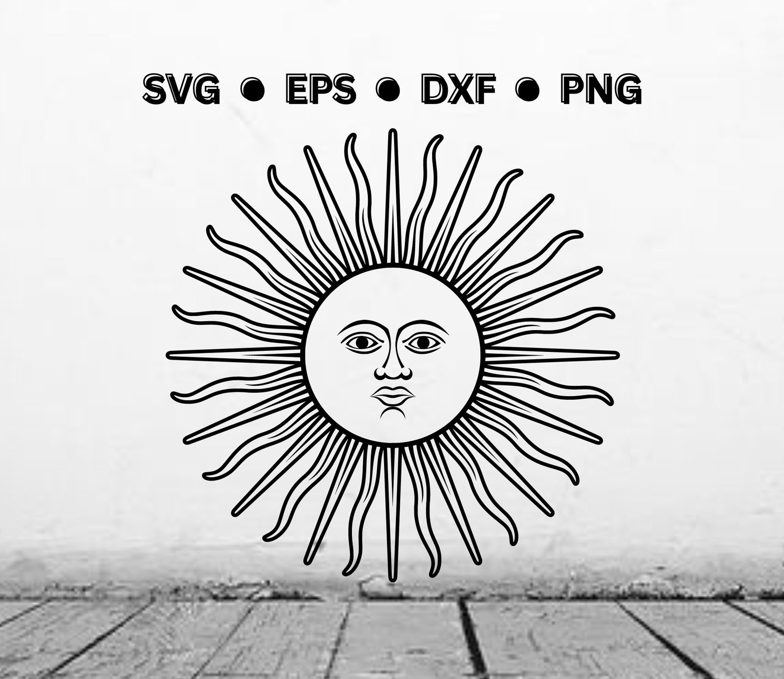 Sun SVG Sun Digital Vector Cut File Sun Png Sun Dxf Sun Eps Sun Instant ...