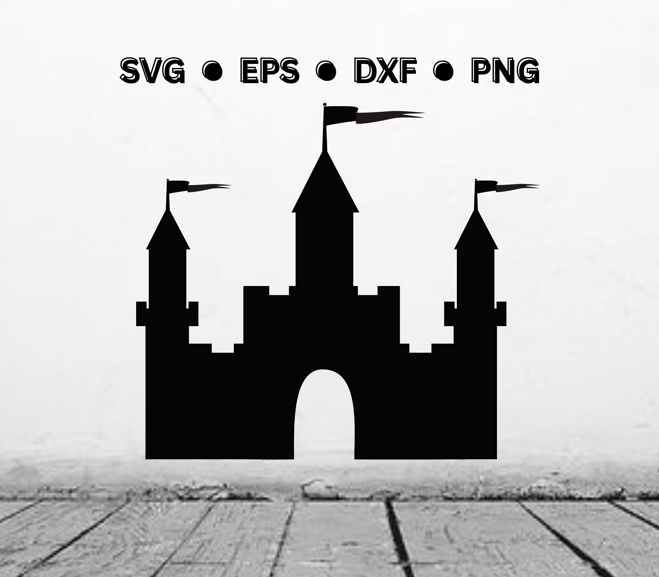Princess Castle SVG | Castle SVG | Digital Vector Cut File for Cricut ...