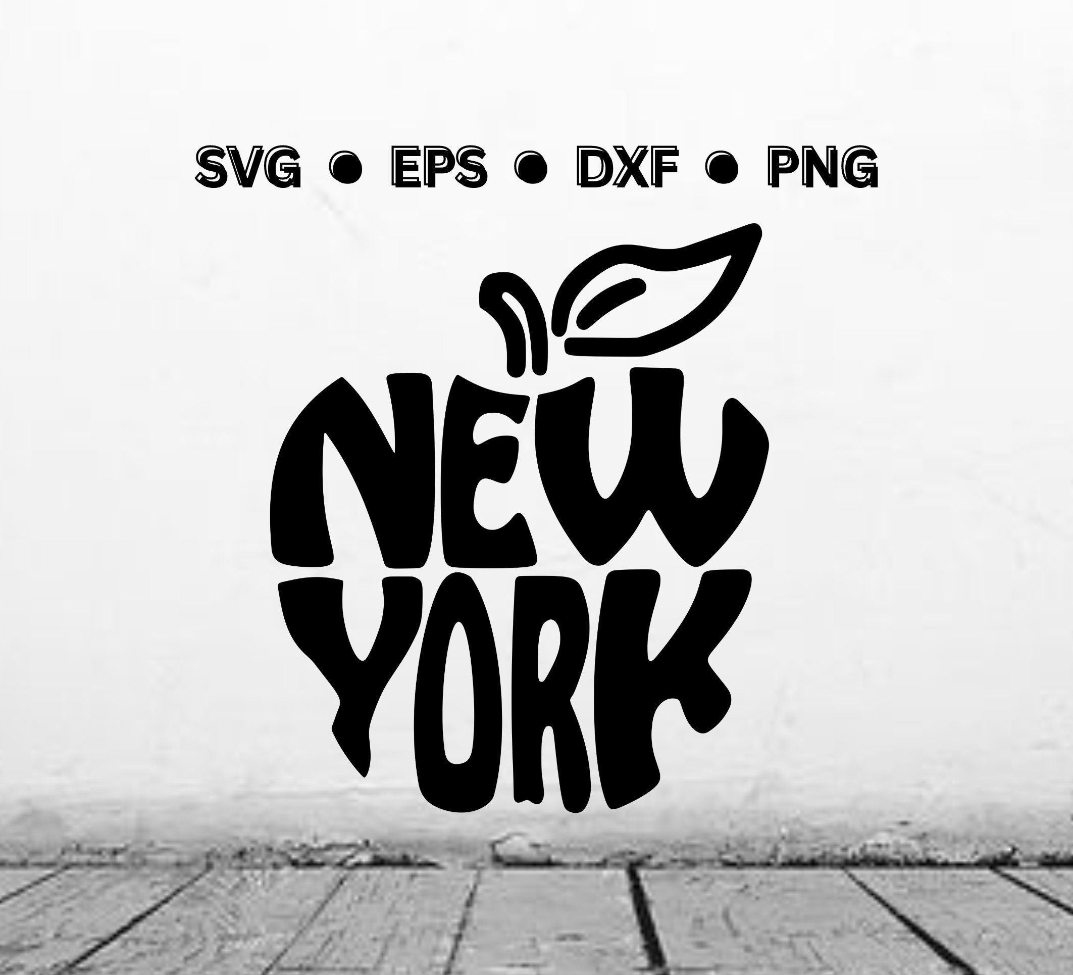 New York SVG | Big Apple SVG | NY Digital Vector Cut File | New York ...