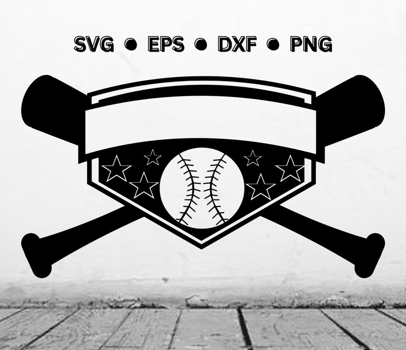 Baseball SVG Vector File Split Baseball Banner SVG - Etsy