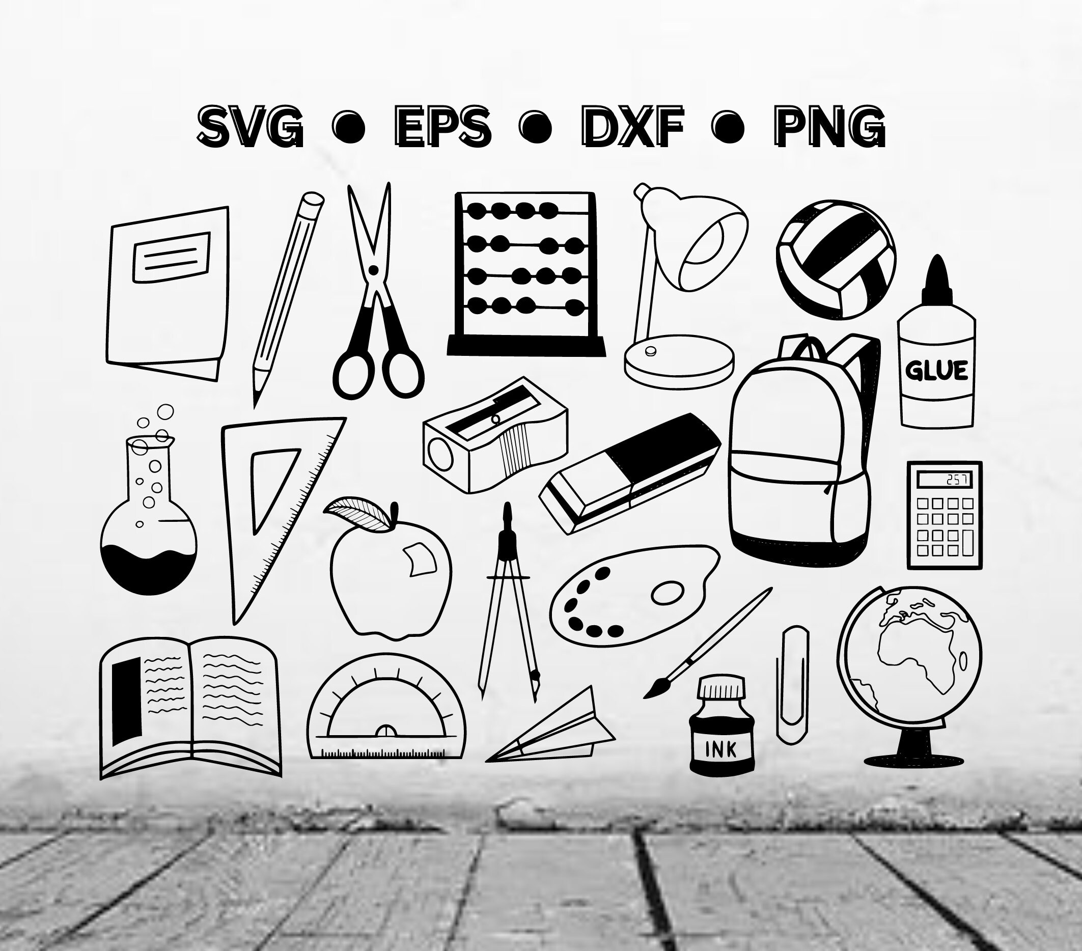 School BUNDLE SVG | Back to School SVG | Digital Vector File for Cricut ...
