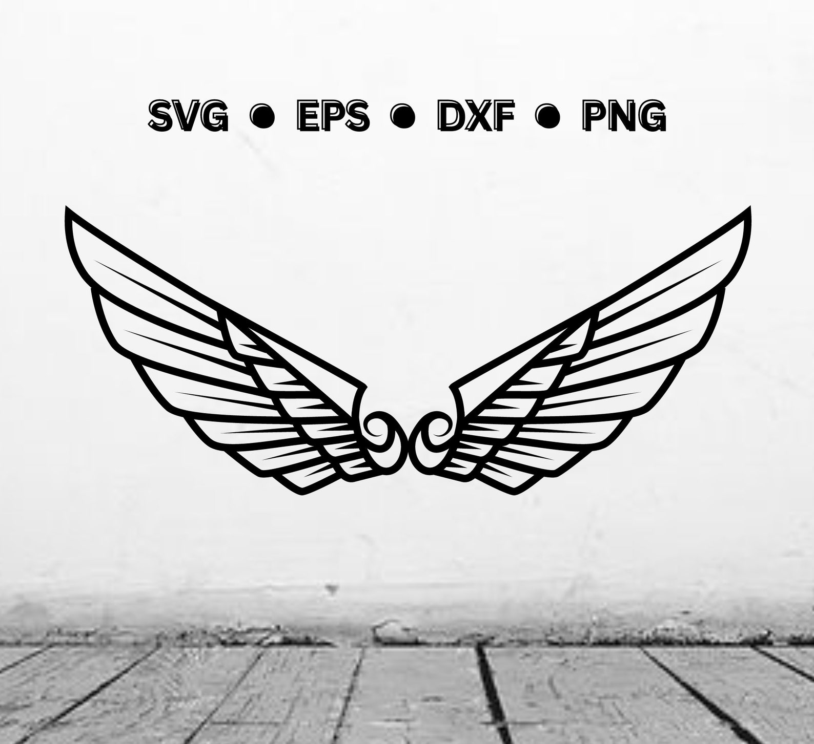 Angel Wings SVG Digital Vector File | Wings SVG Cut File for Cricut or ...