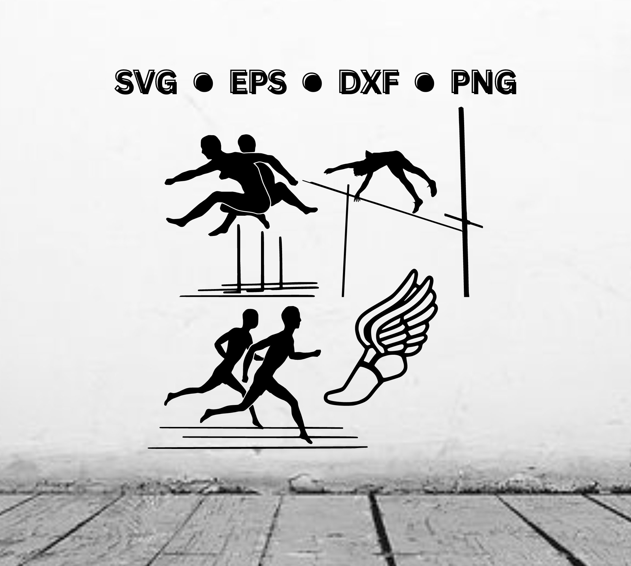 Track and Field SVG Track SVG Track and Field Digital Vector File ...