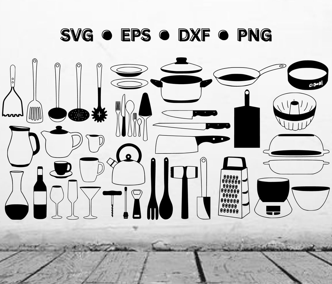Kitchen BUNDLE SVG | Cooking and Baking SVG | Wine Coffee Tea | Kitchen ...
