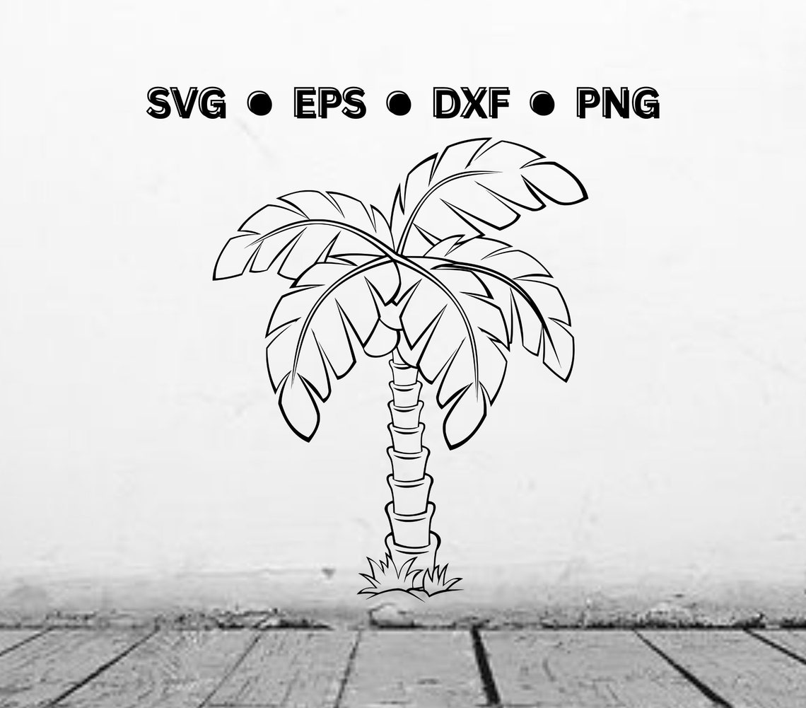 Palm Tree SVG | SVG Digital Vector Cut File | Palm Tree Png | Palm Tree ...
