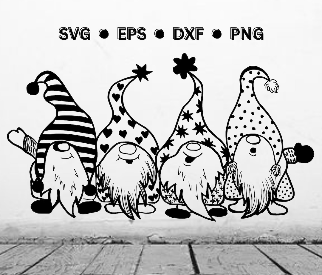Gnomes SVG Digital Vector File | Gnomes Svg | Gnomes Png | Gnomes Dxf ...