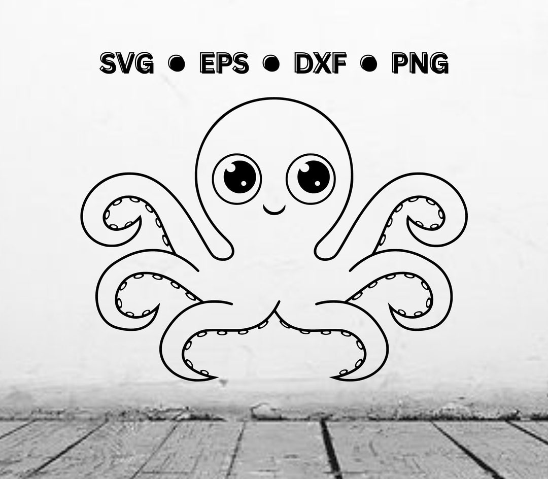 Cute Baby Octopus SVG | Octopus Digital Vector Cut File | Octopus Png ...
