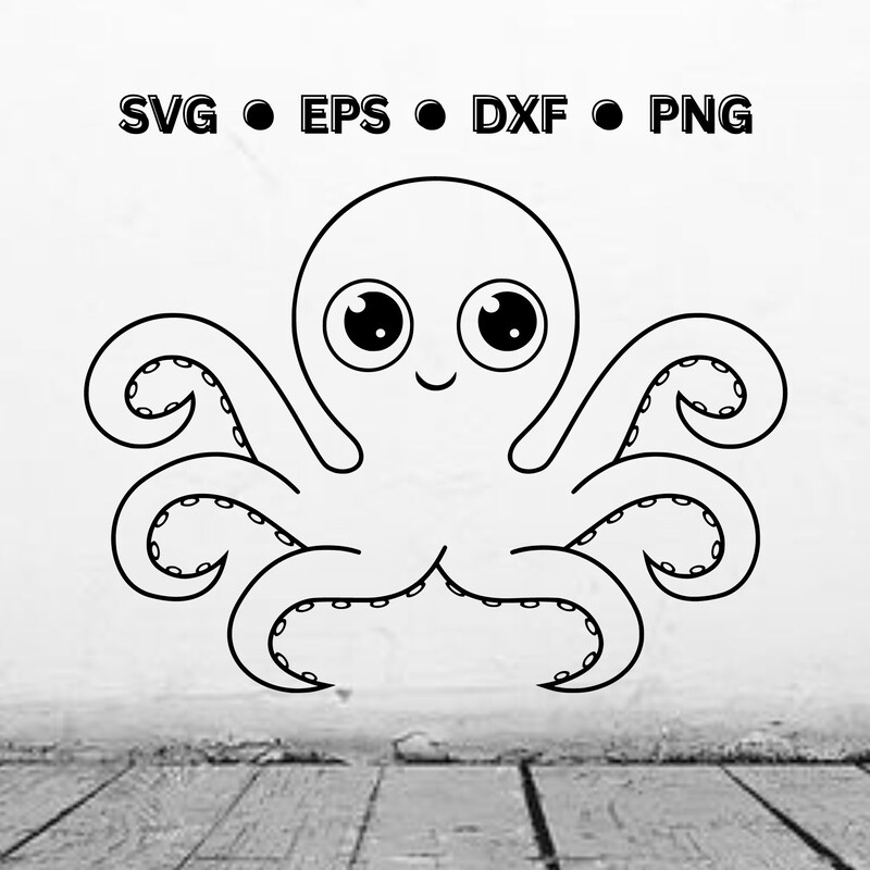 Octopus Svg - Etsy