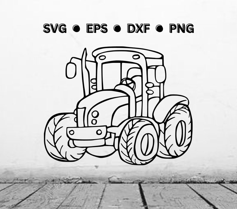Tractor SVG Tractor Farm Vector Cut File Kids Tractor Svg Tractor Png ...