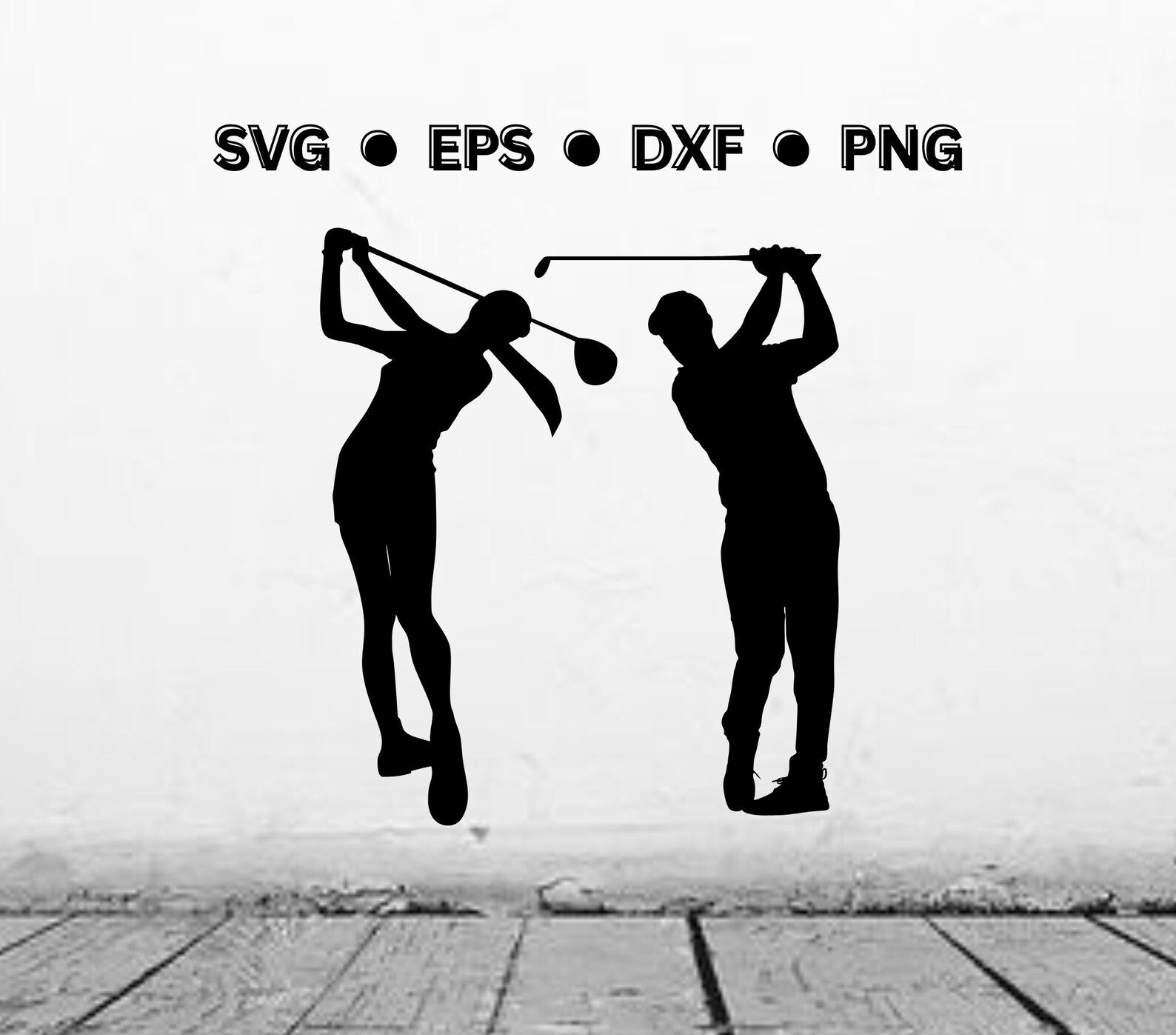 Golf SVG | Female and Male Golfer SVG | Golf Silhouette | Golf Png ...