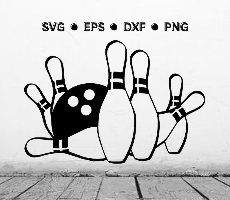 Bowling SVG Digital Vector Cut File | Bowling Png | Bowling Dxf ...