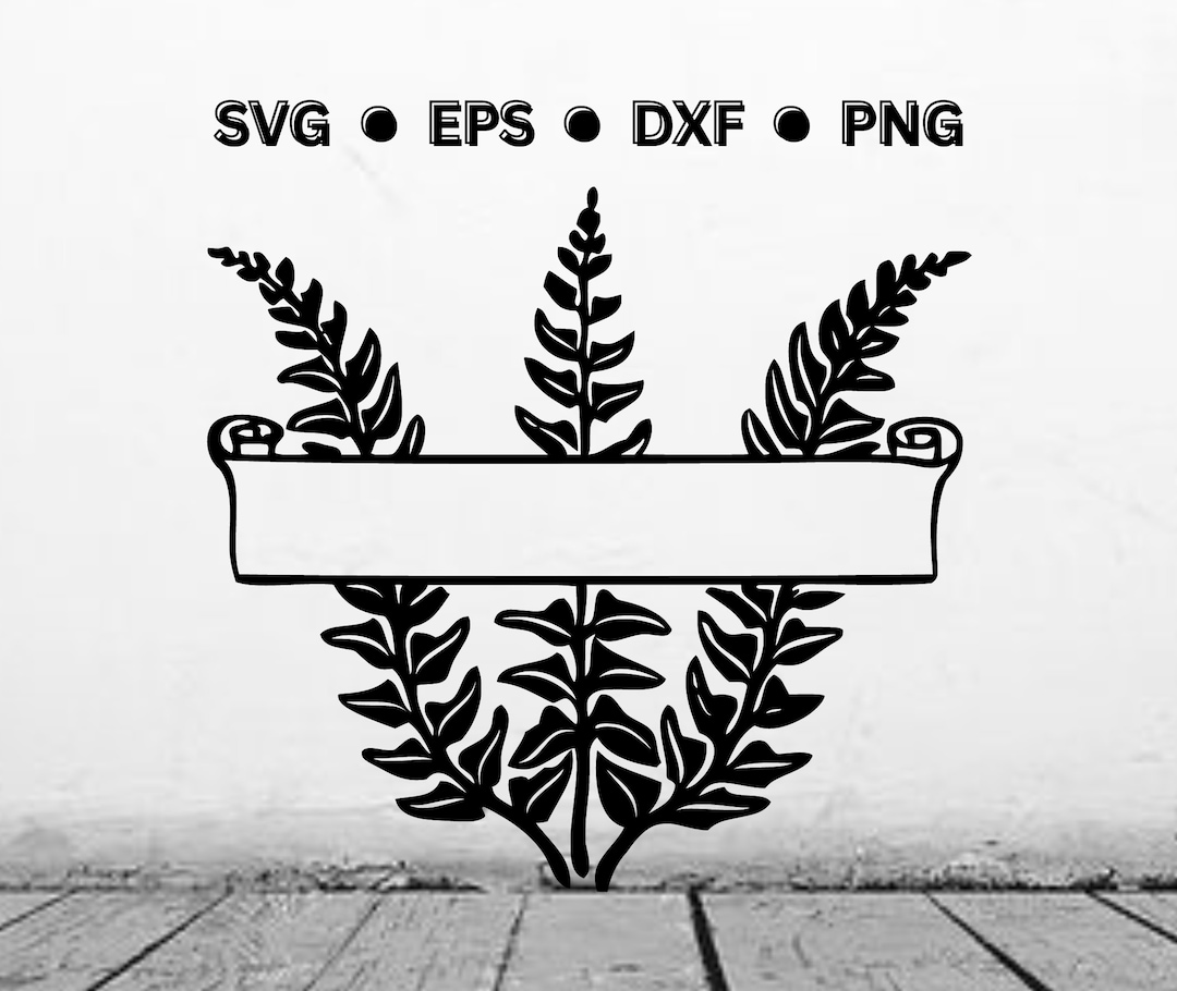 Floral Banner SVG | Wedding Banner Digital Vector Cut File for Cricut ...