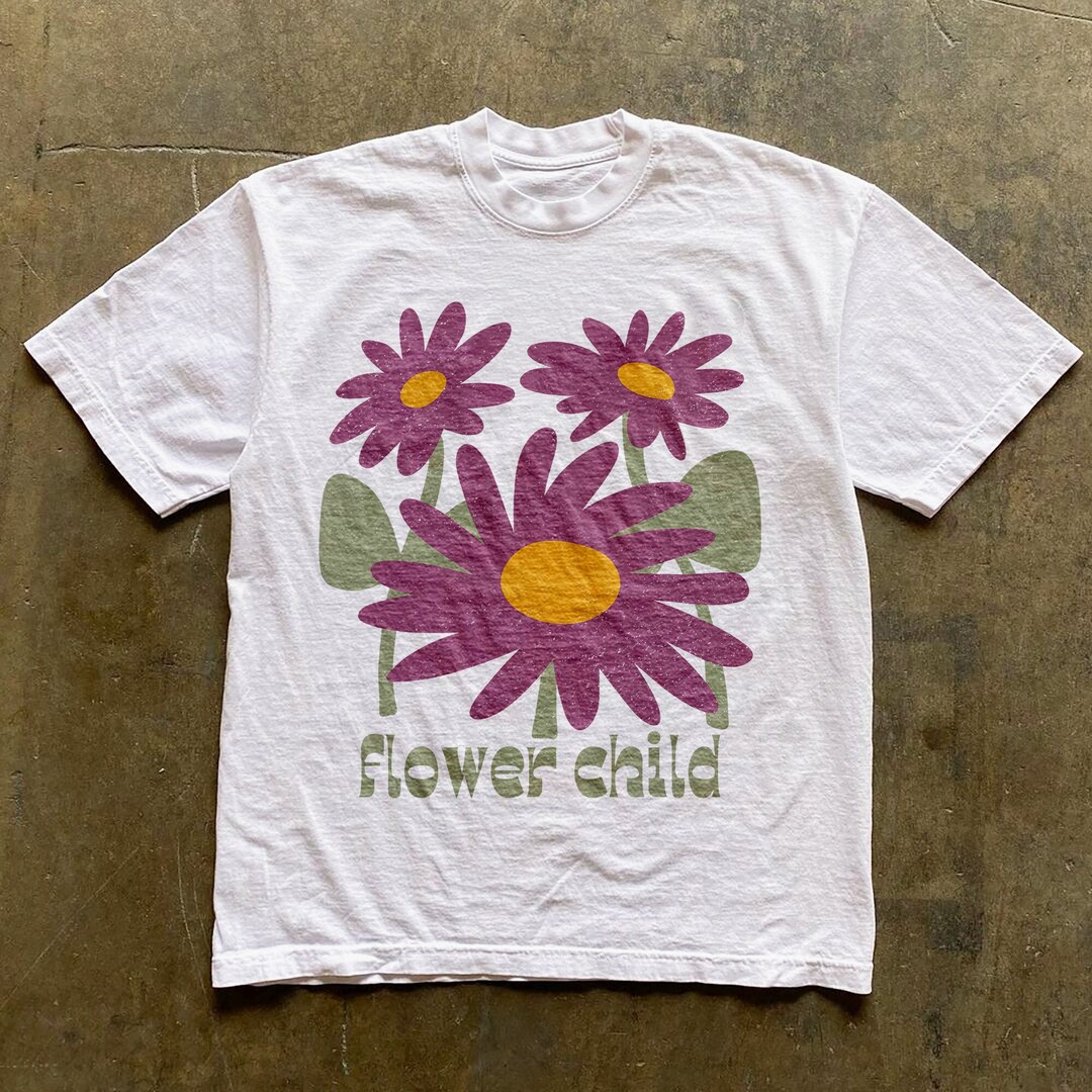 Flower Child Boho Style T-shirt - Etsy