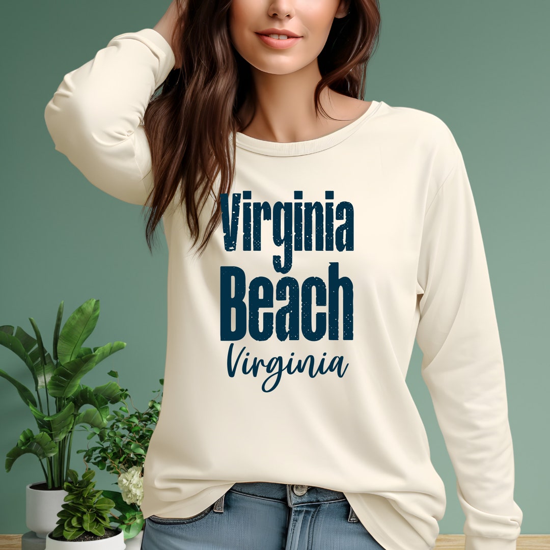 Virginia Beach Virginia Comfort Colors Long Sleeve Shirt, Womens VA ...