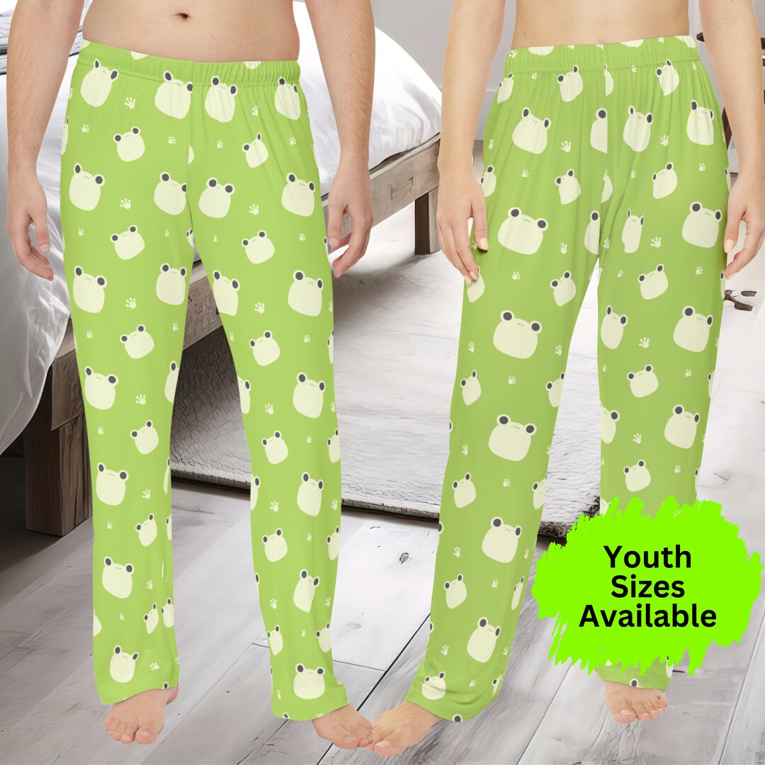 Cute Frog Family PJ Pants, Froggy Patterned Comfy Loungewear, Matching ...