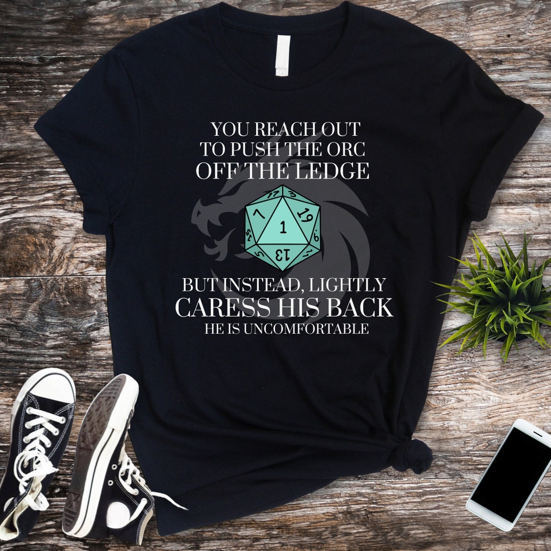 DND Shirt Dragon Gamer T-shirt Funny RPG Tshirt Orc Quest T Shirt Dice ...