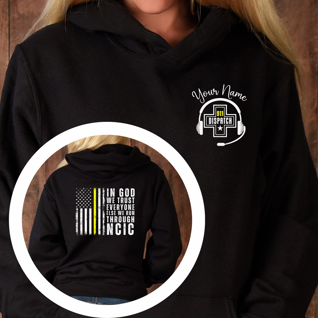 Custom 911 Dispatcher Thin Gold Line Operator Emergency Response ...