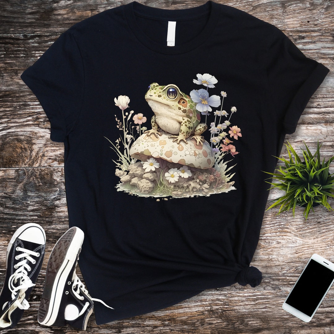 Frog Shirt Cottagecore Frog and Toad Shirts Vintage Cottage Core Tshirt ...