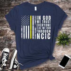 911 Dispatcher Shirt Thin Gold Line Shirts 911 Operator Tshirt ...