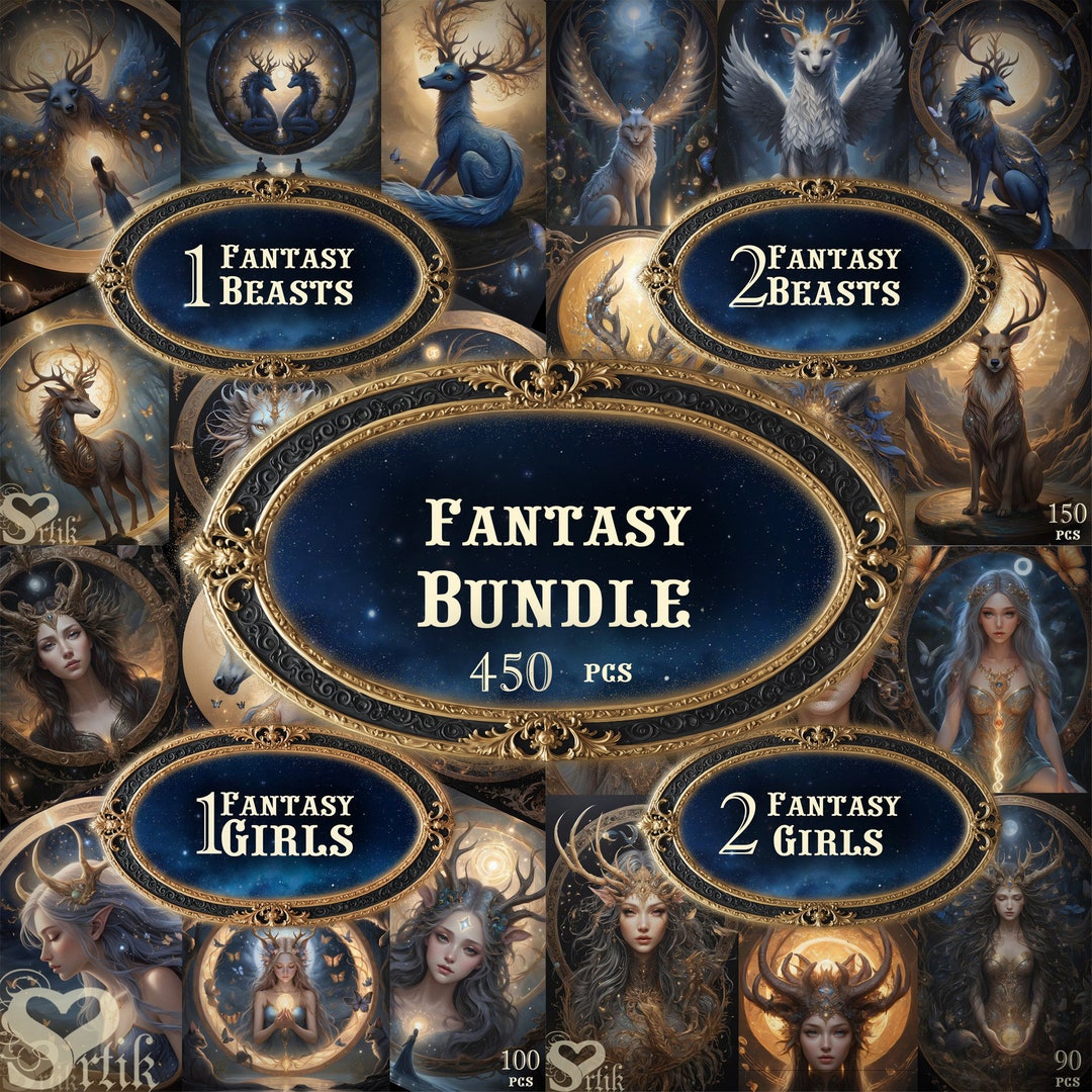 Fantasy Bundle. Junk Journal Kit, Junk Journal Pages, Mystic Junk ...