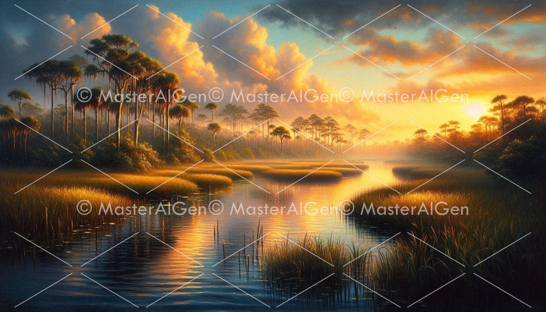 Np_everglades_003: Everglades National Park. Digital Art, AI Generated ...
