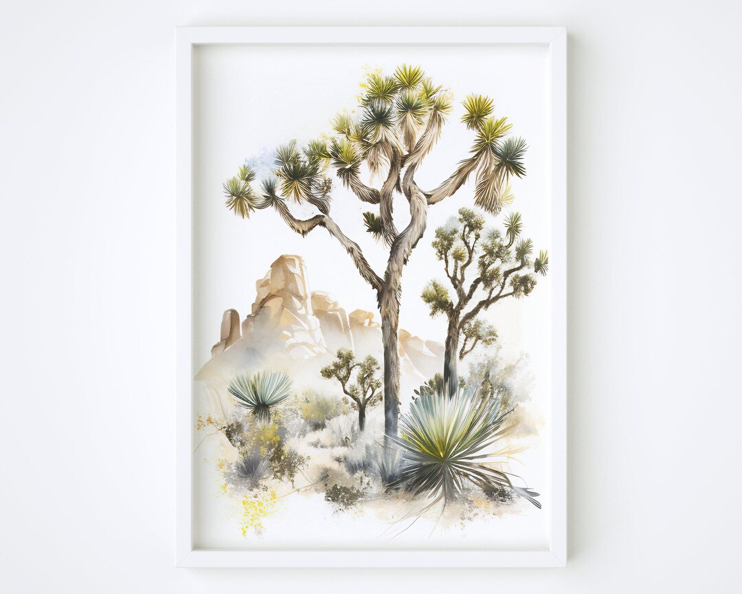Joshua Tree Poster, Joshua Tree Wall Art, Desert Nature Print, Modern ...