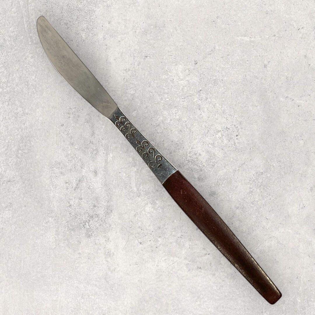 Interpur INR2 Stainless Butter Knife Brown Composite Wood Handle ...