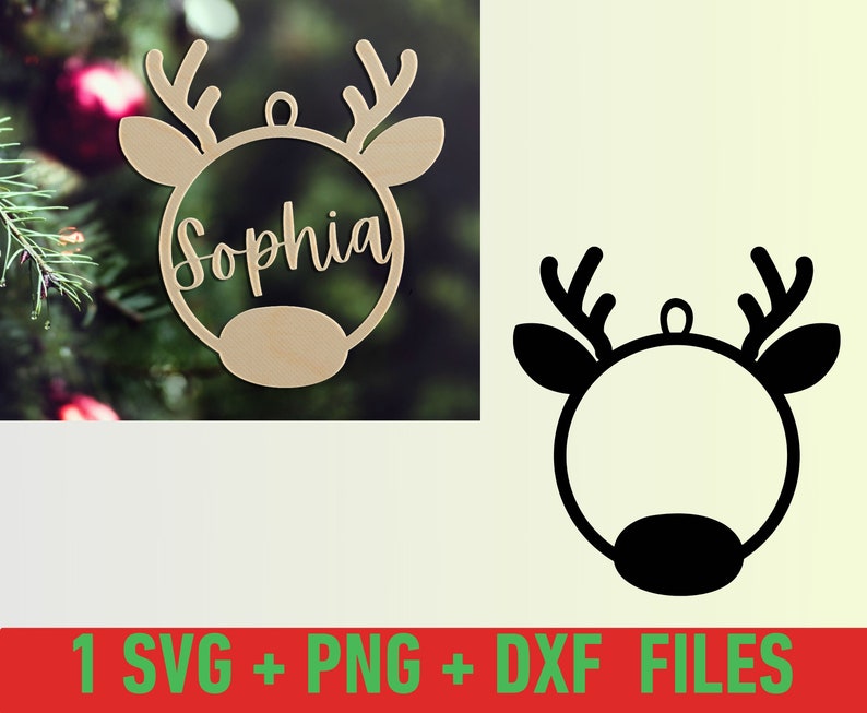 Christmas Svg Png, Christmas Ornament With Name Svg, Laser Cut File ...