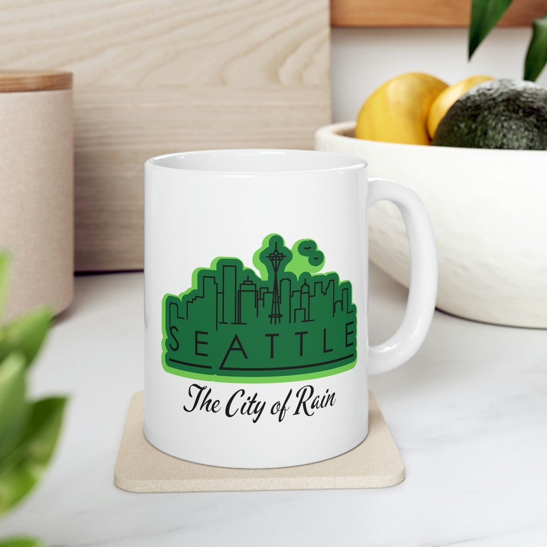 Seattle Skyline Ceramic Coffee Mug, Moving to Seattle Gift, Seattle ...