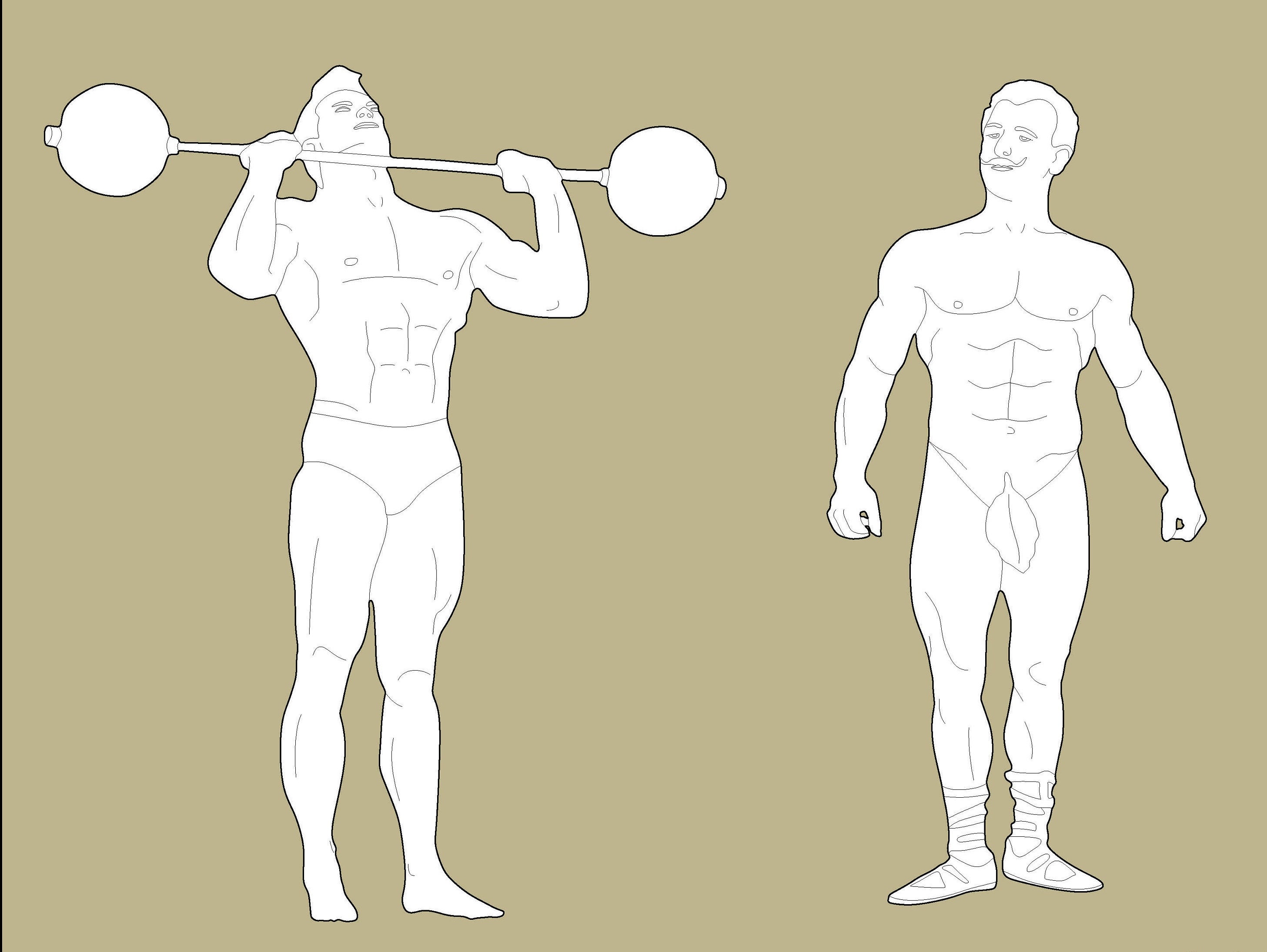 Powerful Poses: Vector Bodybuilder Illustrations for Digital Art and ...