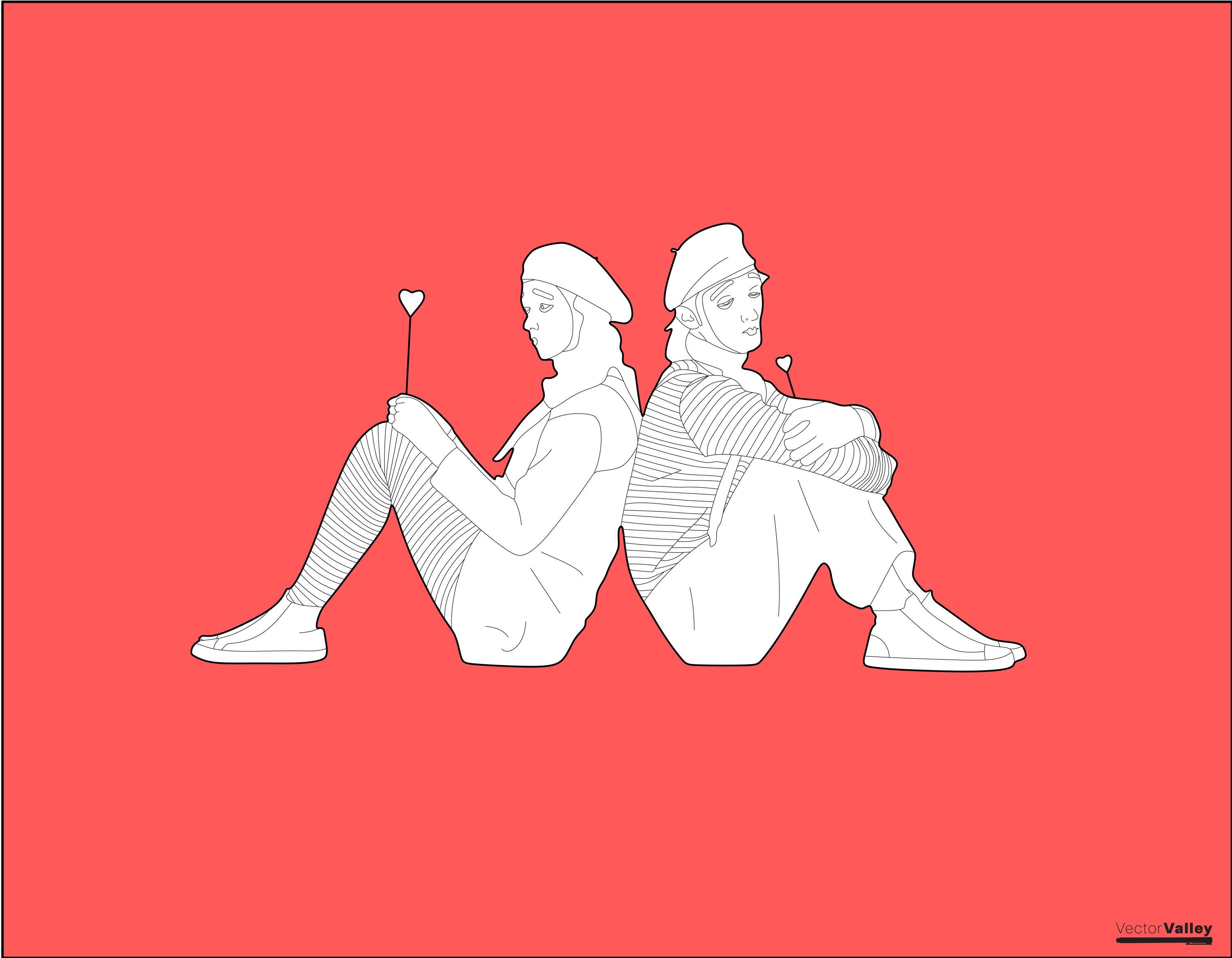 Silent Performers: Mime Vector File for Your Next Project by Vector ...